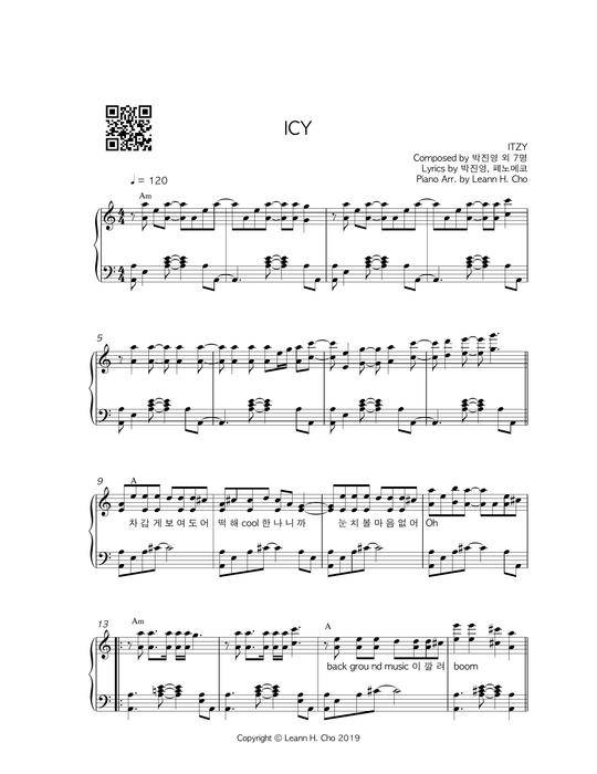 악보 > ITZY (있지) - ICY by LeannCho