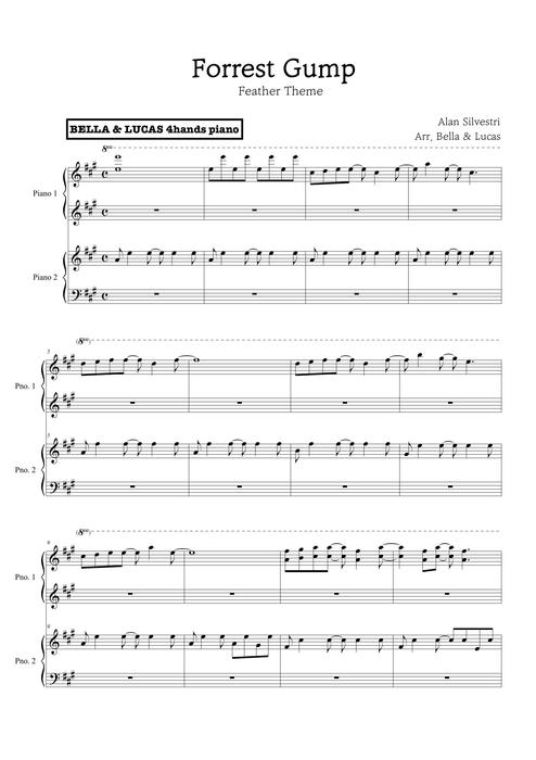 악보 > 포레스트 검프 OST - Feather Theme (4 hands) by 벨라 앤 루카스