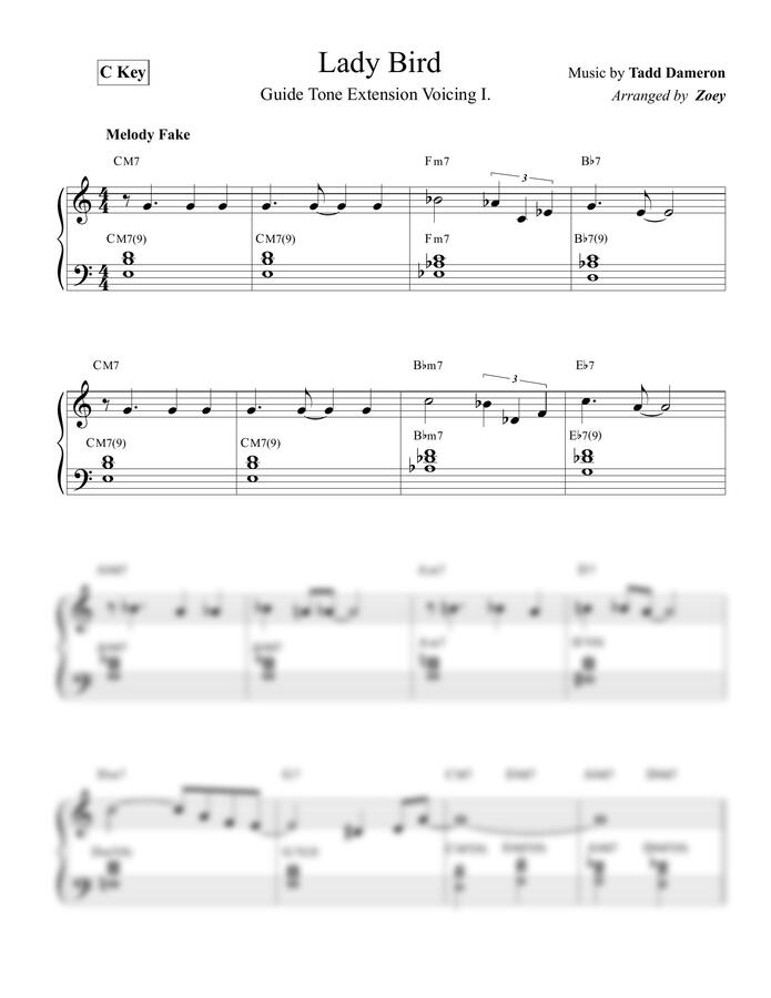 악보 > Tadd Dameron - Lady Bird by Zoey