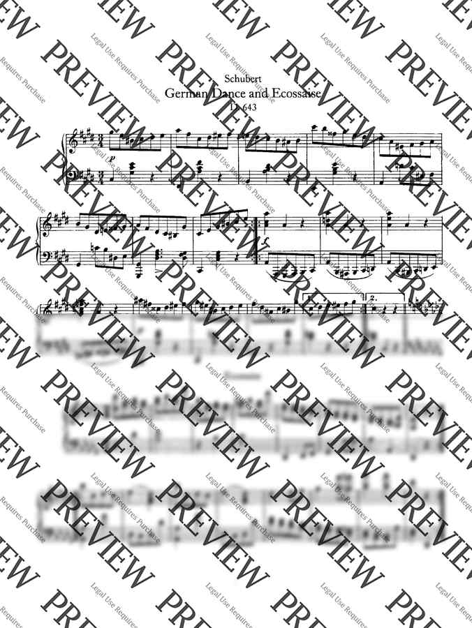 악보 > 슈베르트 춤곡 German Dance & Ecossaise, D 643