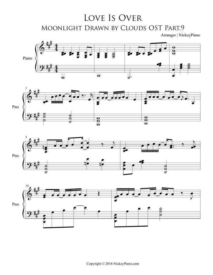 악보 > 백지영 - Love Is Over by NickeyPiano