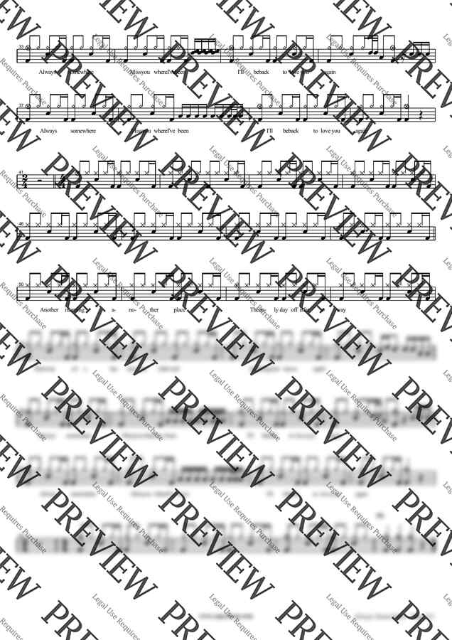 악보 > scorpions - Always Somewhere by 카피드럼