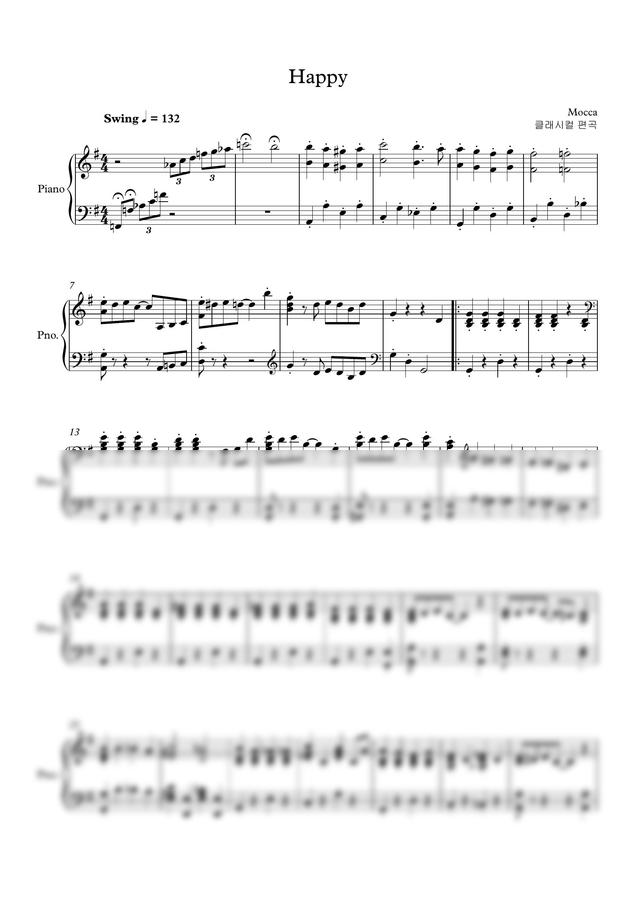 악보 > Mocca - Happy! by 클래시컬