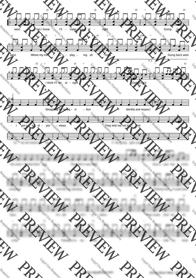 악보 > Boney M - Going Back West by 카피드럼