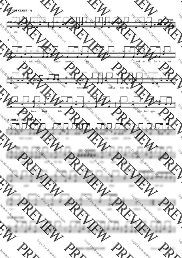 악보 > Dokken - Alone Again by 카피드럼