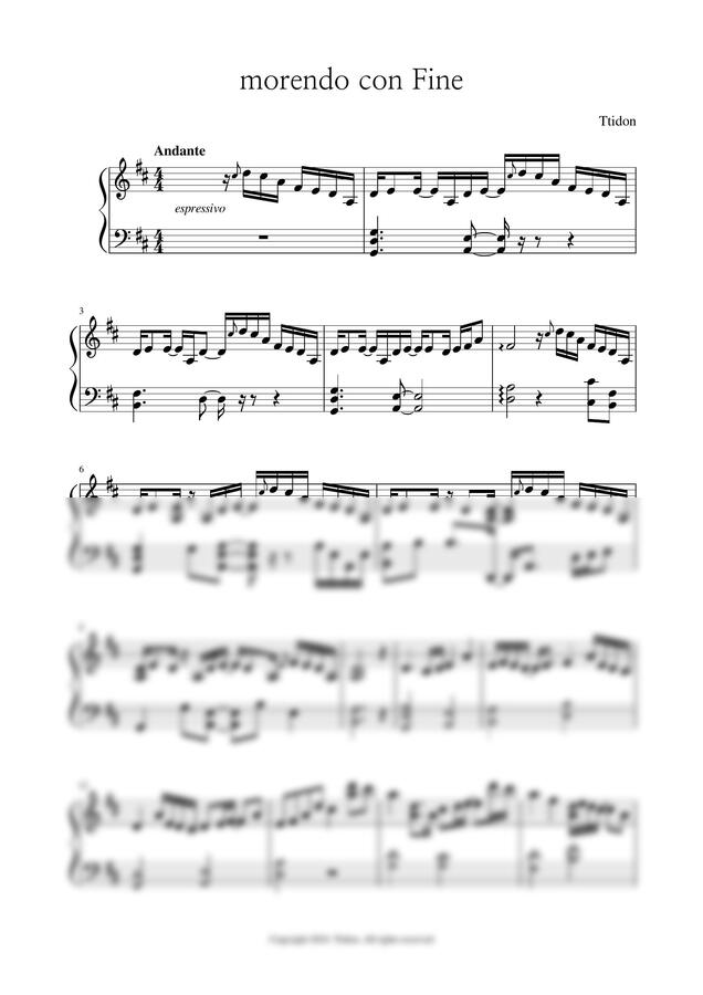 악보 > 띠돈 - morendo con Fine