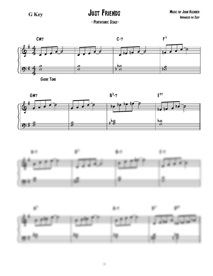 악보 > John Klenn - Just Friends by Zoey