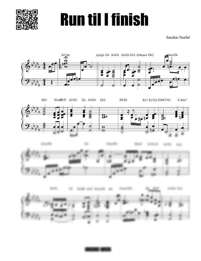 악보 > Smokie Norful - Run til I finish by euneun piano