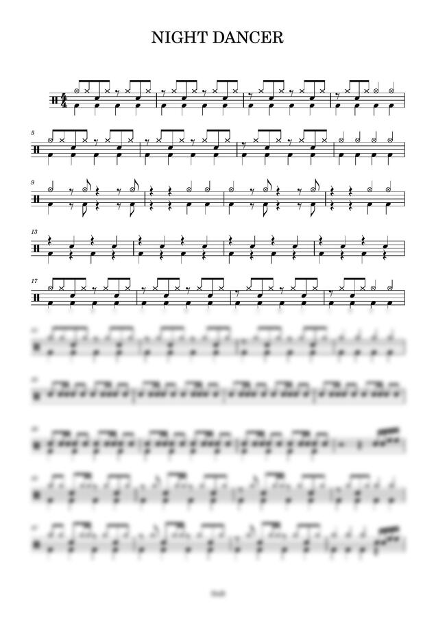 악보 > imase - NIGHT DANCER by DnB4885