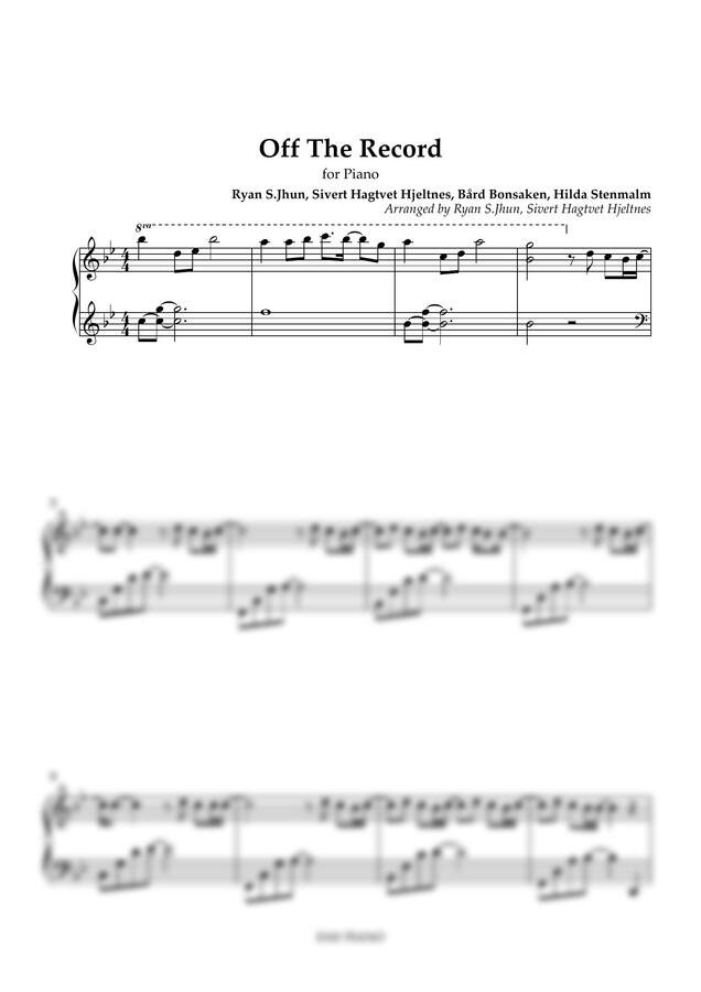 악보 > IVE (아이브) - OFF THE RECORD (오프 더 레코드) (1절/보통/Bb) by 데이피아노