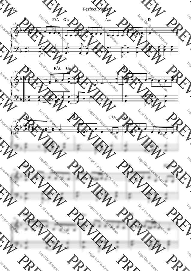 악보 > 르세라핌 - Perfect Night (쉬운악보 포함) by HISHINE