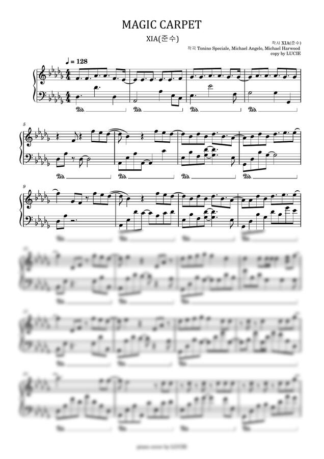 악보 > XIA (준수) - MAGIC CARPET by LucieNote