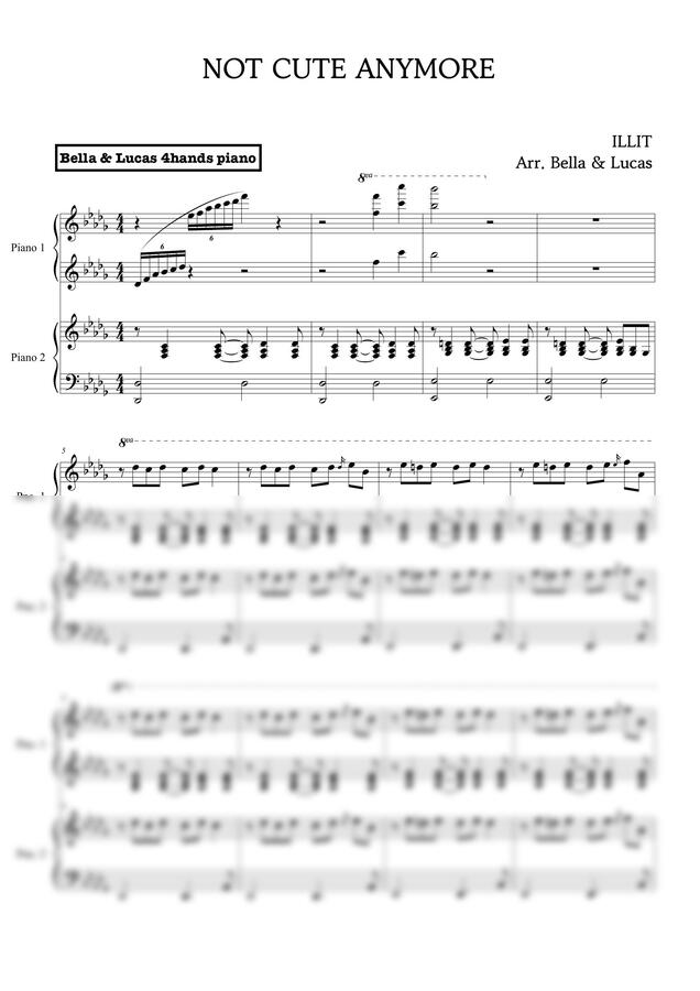 악보 > ILLIT(아일릿) - NOT CUTE ANYMORE | 벨라앤루카스