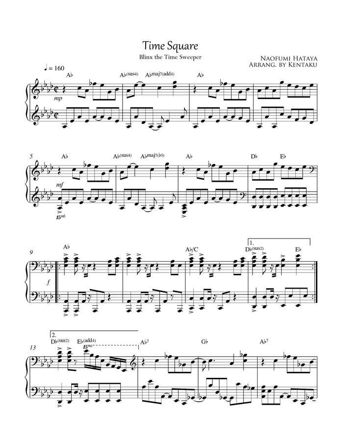 악보 > Blinx the Time Sweeper - Time Square