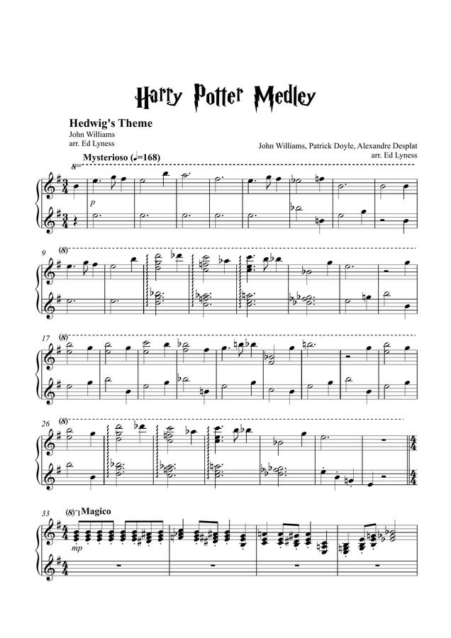 악보 > 해리포터 OST - 메들리 by Ed Lyness