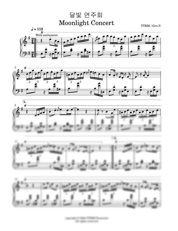 악보 > TTRM - 달빛 연주회 (Moonlight Concert)