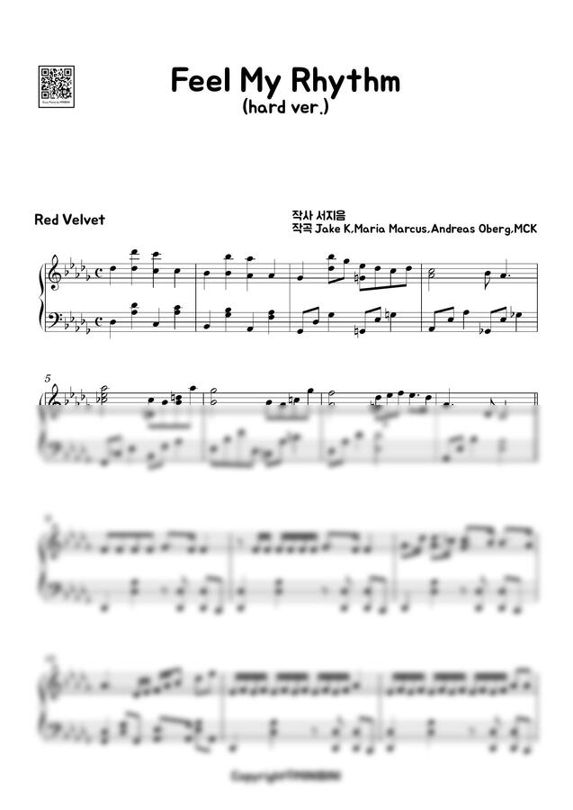 악보 > 레드벨벳 (Red Velvet) - Feel My Rhythm (어려운 악보) by MINIBINI