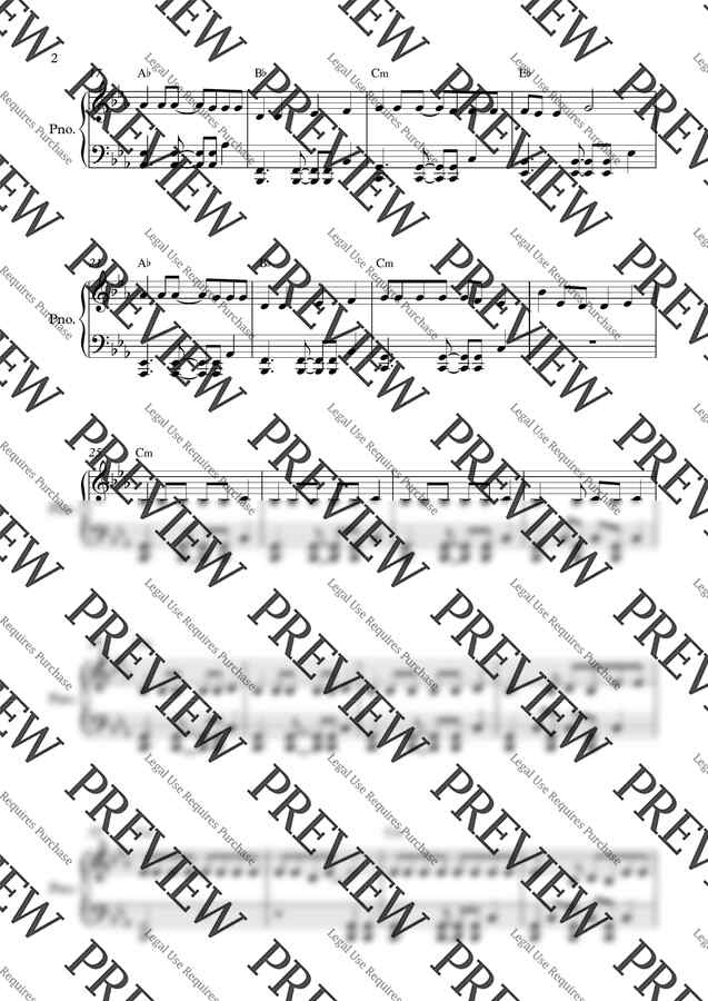 악보 > ROSÉ & Bruno Mars - APT. by 피아노인유