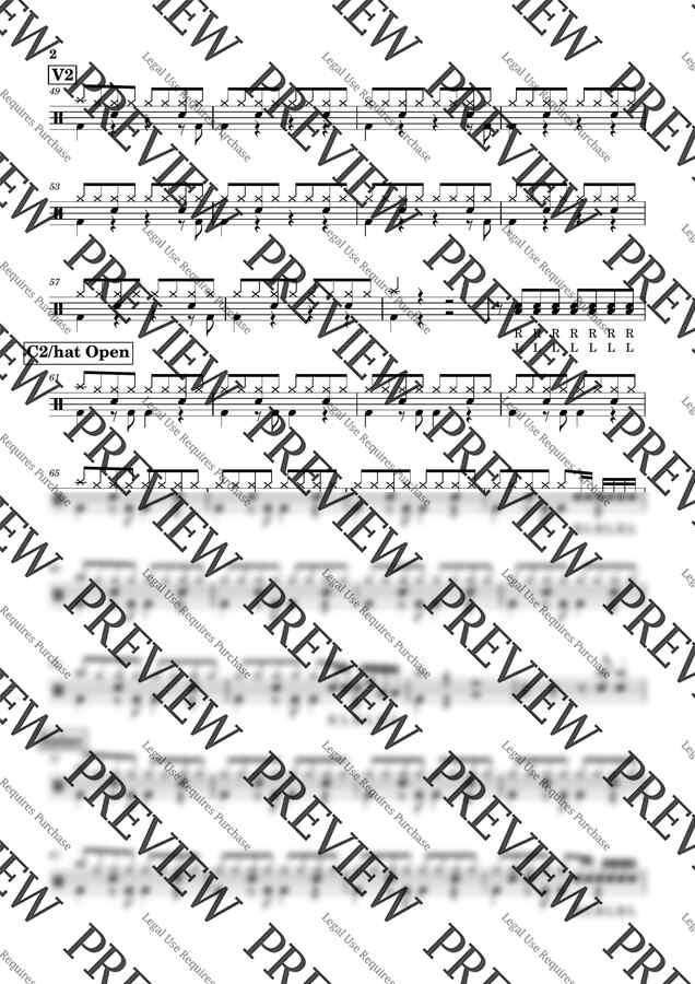 악보 > YB(윤도현 밴드) - 나는 나비 (드럼악보) by Drummer KWI