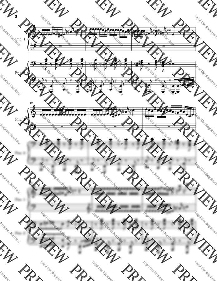 악보 > Rush E (4 Hands) (많이어렵지않아요.) by 정티쳐