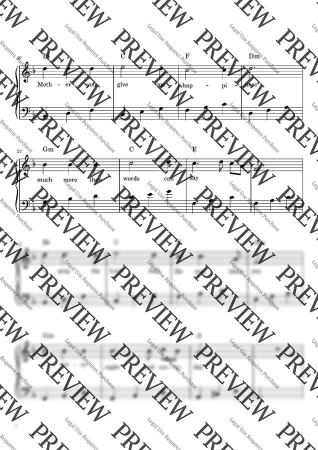 악보 > Neil Reid - Mother Of Mine (쉬운버전) by AIOLA PIANO