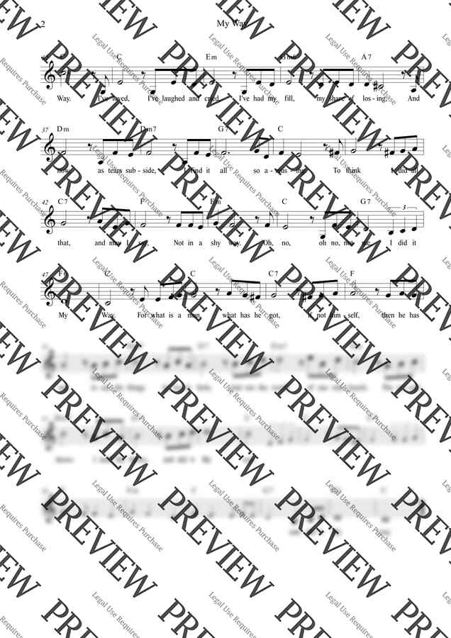 악보 > Frank Sinatra - My Way (팬플루트 악보 C) by 팬플뮤직