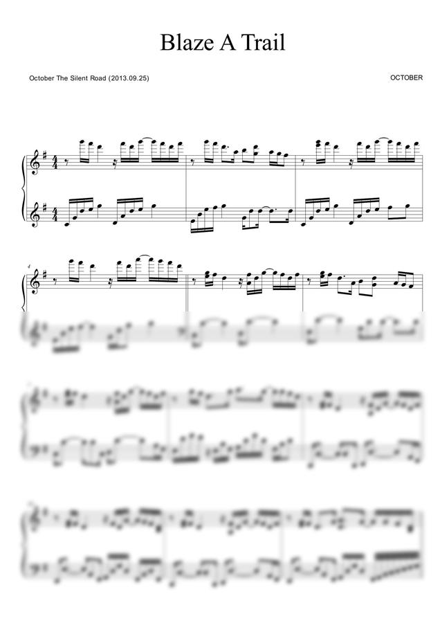 악보 > 악토버 (OCTOBER) - Blaze A Trail