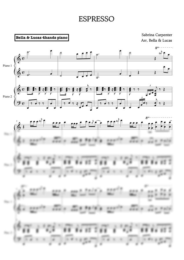 악보 > Sabrina Carpenter(사브리나 카펜터) - Espresso by 벨라앤루카스