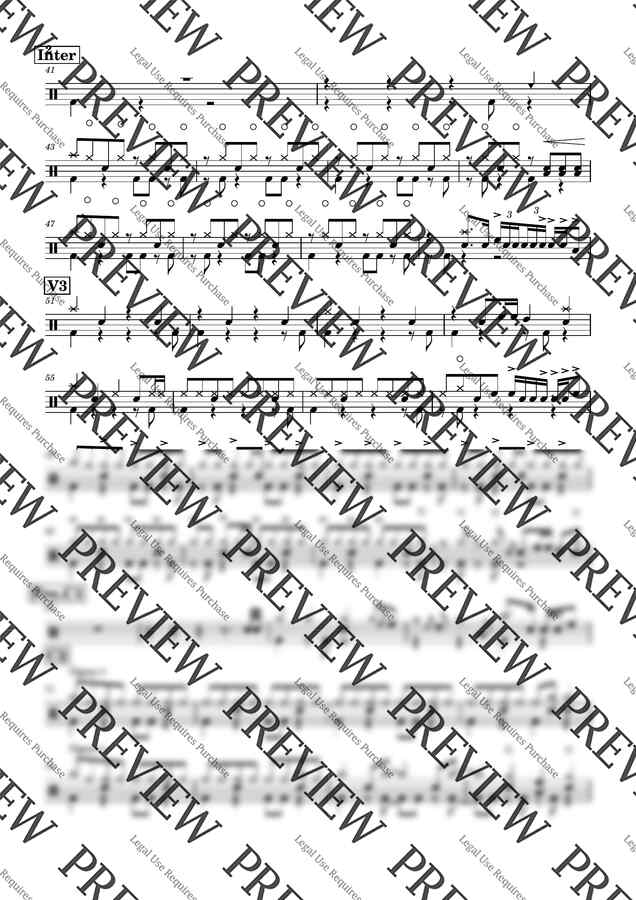 악보 > 요루시카 - 그저 내게 맑아라 (Cloudless) (드럼악보) by Drummer KWI