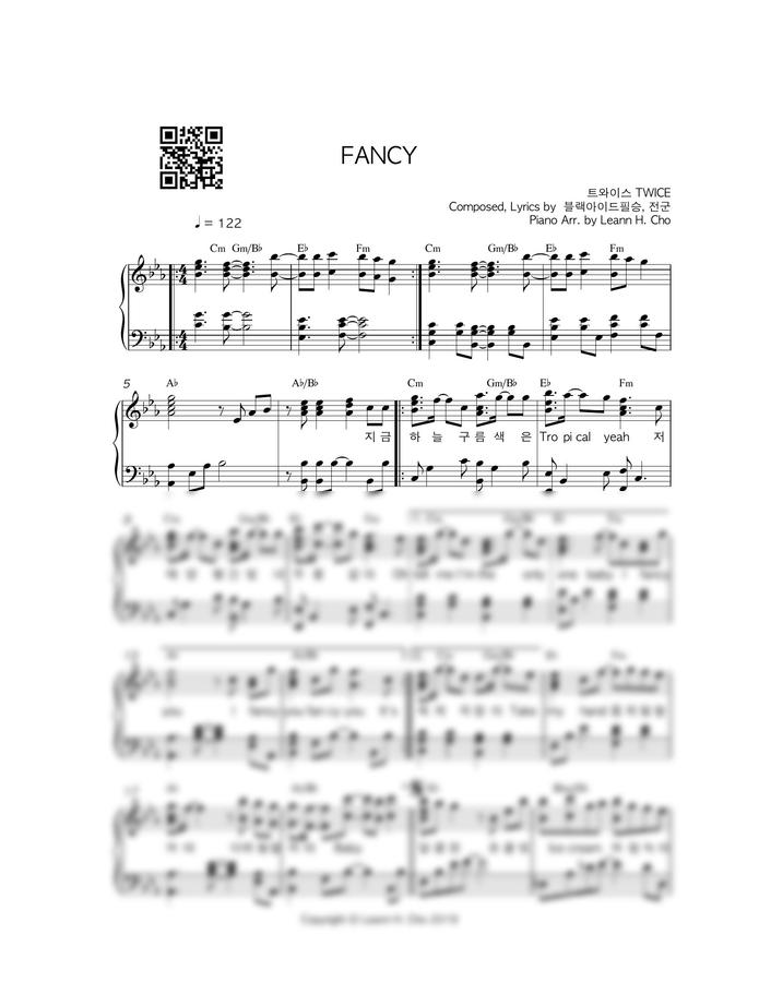 TWICE (트와이스) - FANCY - LeannCho 피아노 악보 | 마피아