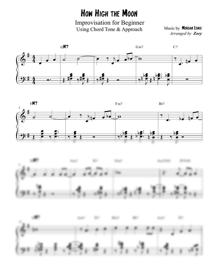 악보 > Morgan Lewis - How High the Moon by Zoey