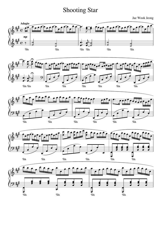 악보 > 정재욱 - 별똥별 (Shooting Star) (자작곡) by 정재욱