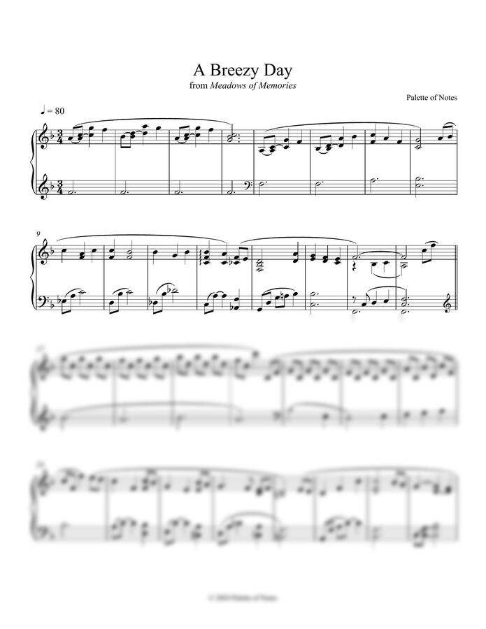 악보 > Palette of Notes - A Breezy Day