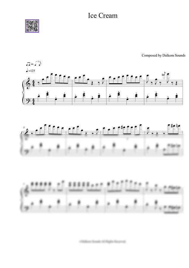 악보 > Dalkom Sounds - Ice Cream