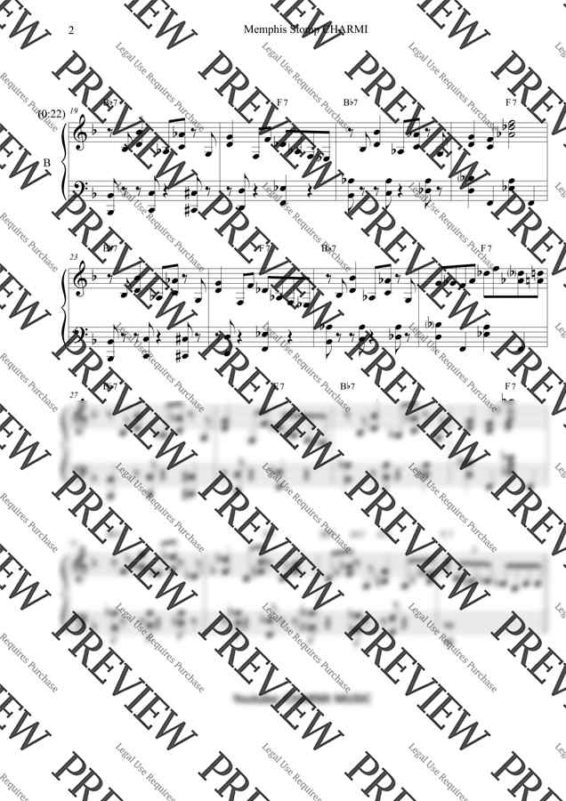 악보 > 야망의 함정 OST - Memphis Stomp (보기편리함) by 차미연