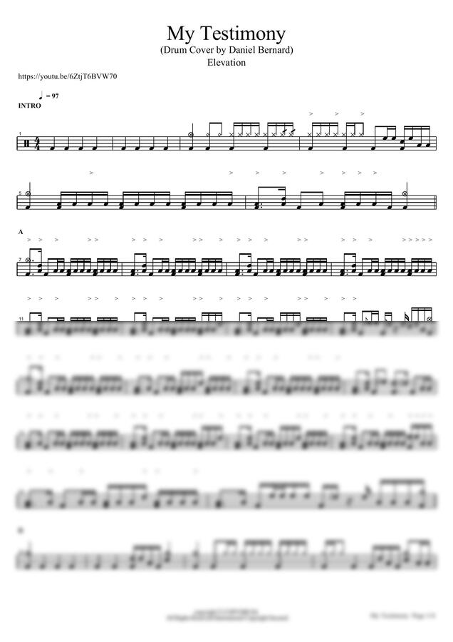 Elevation - My Testimony (Drum Cover - Daniel Bernard) by COPYDRUM 드럼 ...