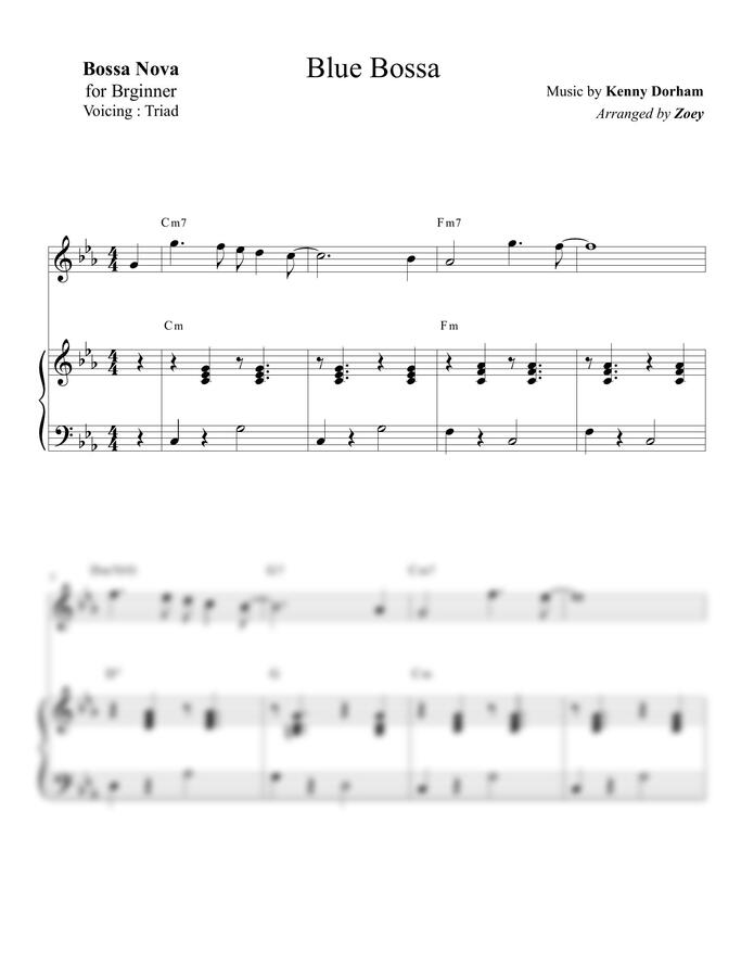 악보 > Kenny Dorham - Blue Bossa by Zoey