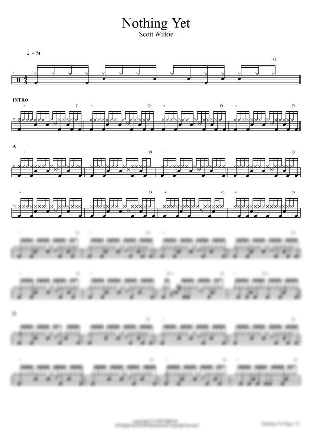 악보 > Scott Wilkie - Nothing Yet by COPYDRUM