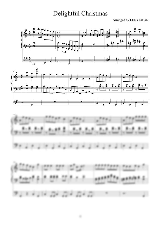 악보 > Delightful Christmas Medley (jingle bells, sleigh ride, santa ...