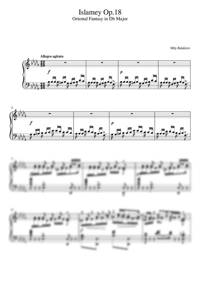 M. Balakirev (발라키레프) - Islamey: Oriental Fantasy Op.18 (이슬라메이) (세계 4대 ...