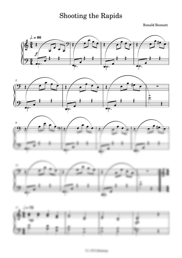 악보 > Ronald Bennett - Shooting the Rapids by 지니웨이jiniway