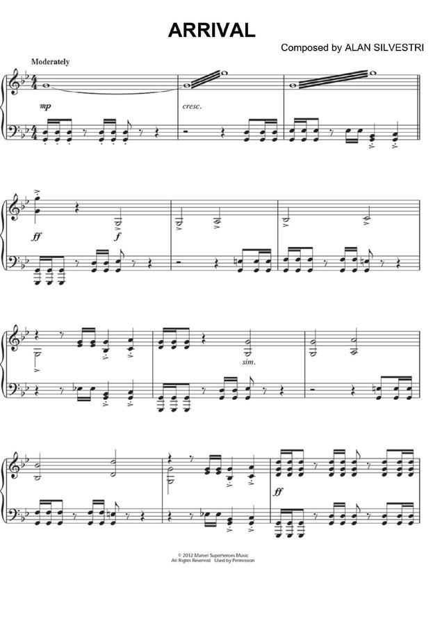 악보 > 어벤져스 OST - Arrival