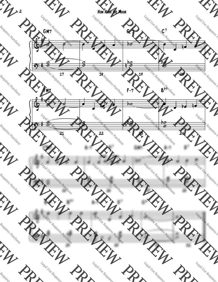 악보 > William Morgan "Buddy" Lewis, Jr. - How High the Moon | Zoey
