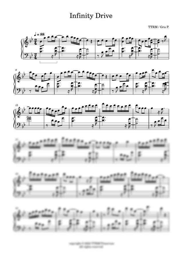 악보 > TTRM / Titanrium - Infinity Drive