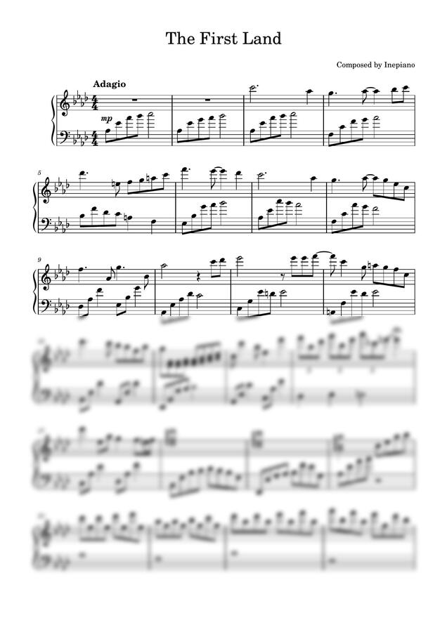 악보 > Inepiano - The First Land (자작곡)
