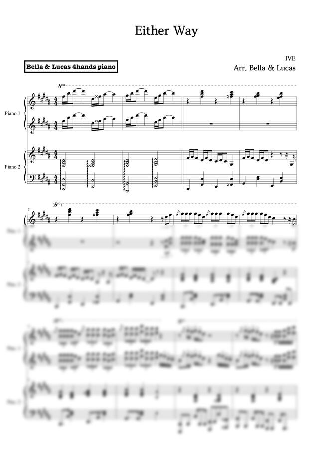 악보 > IVE(아이브) - Either Way by 벨라앤루카스