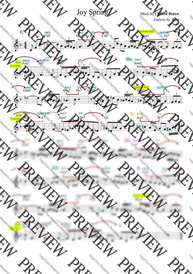 악보 > Clifford Brown - Joy Spring by Zoey