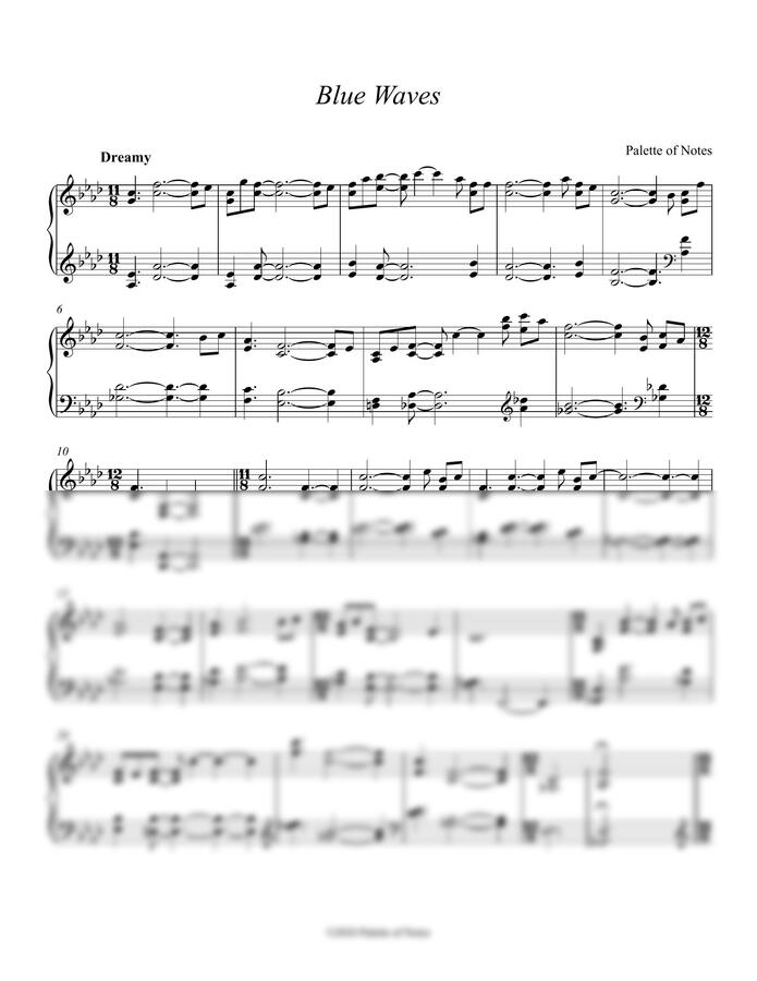 악보 > Palette of Notes - Blue Waves