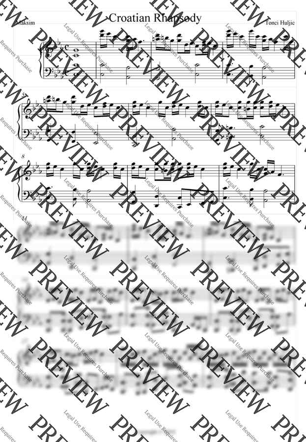 악보 > Tonci Huljic - Croatian Rhapsody