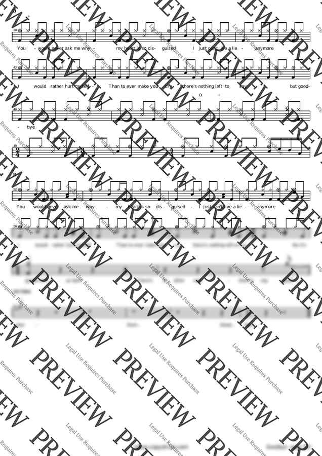 악보 > Jessica - Goodbye by 카피드럼